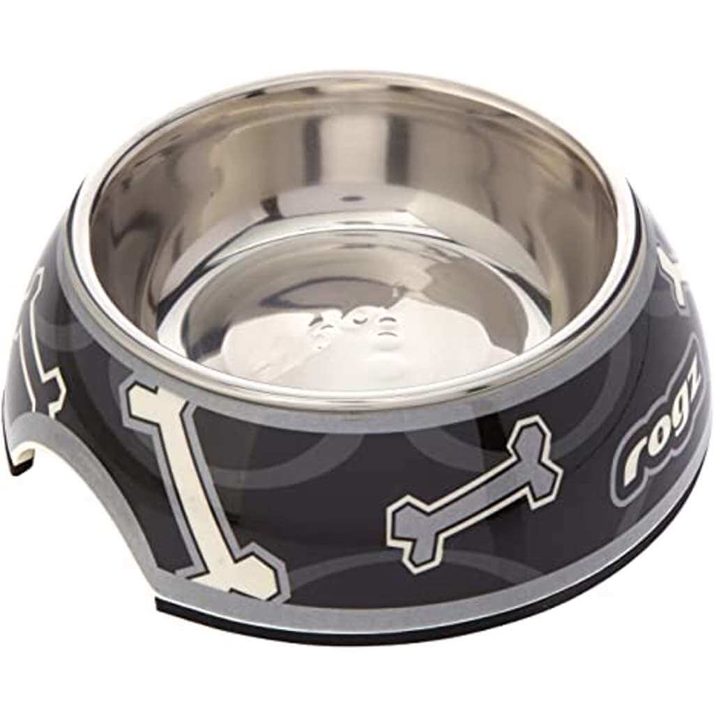 Rogz Bowl Black Paw 350ml | Loppetjansen - Alt til kæledyr